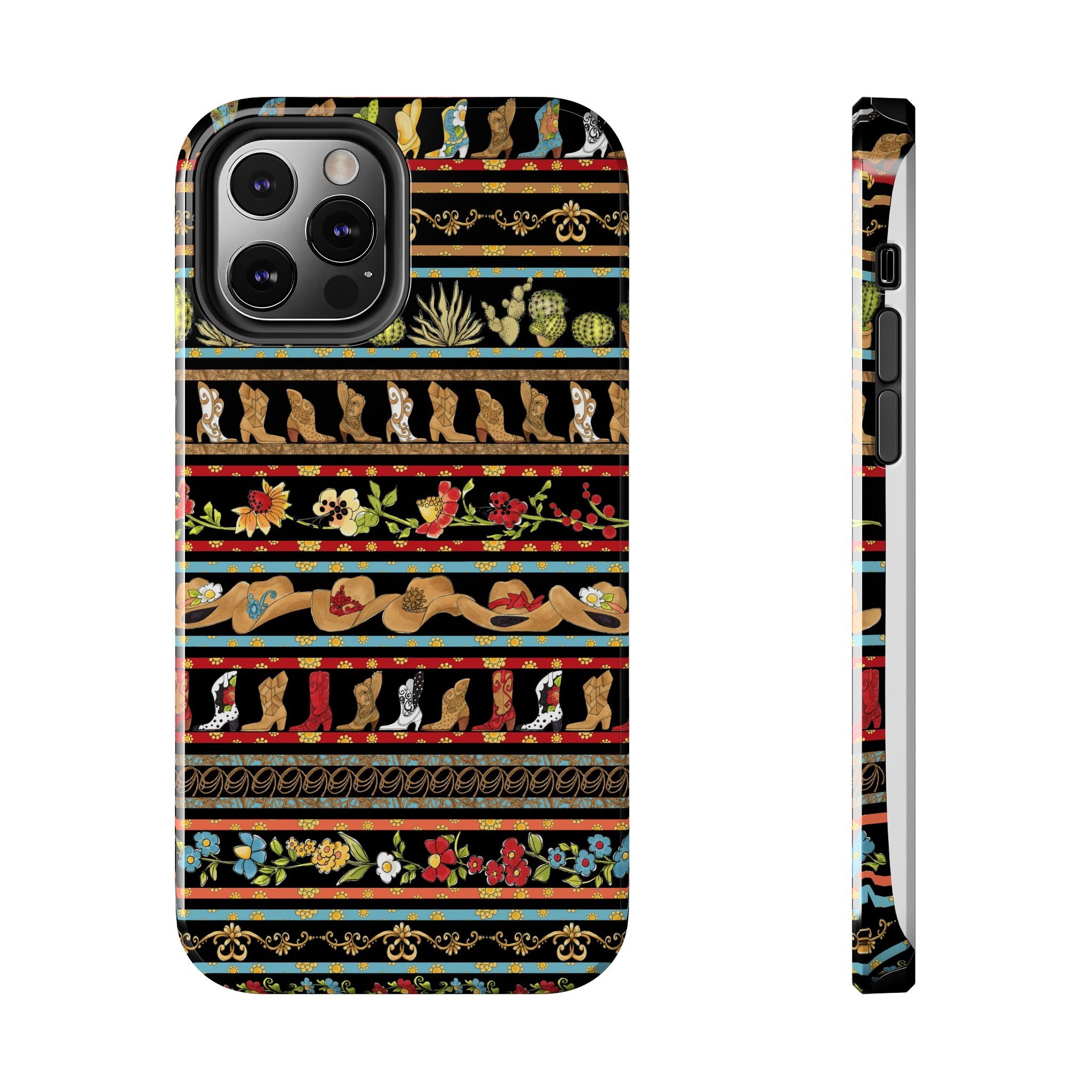 Whoa Borders Black Phone Case – Sleek Protective Cover – Loralie Designs