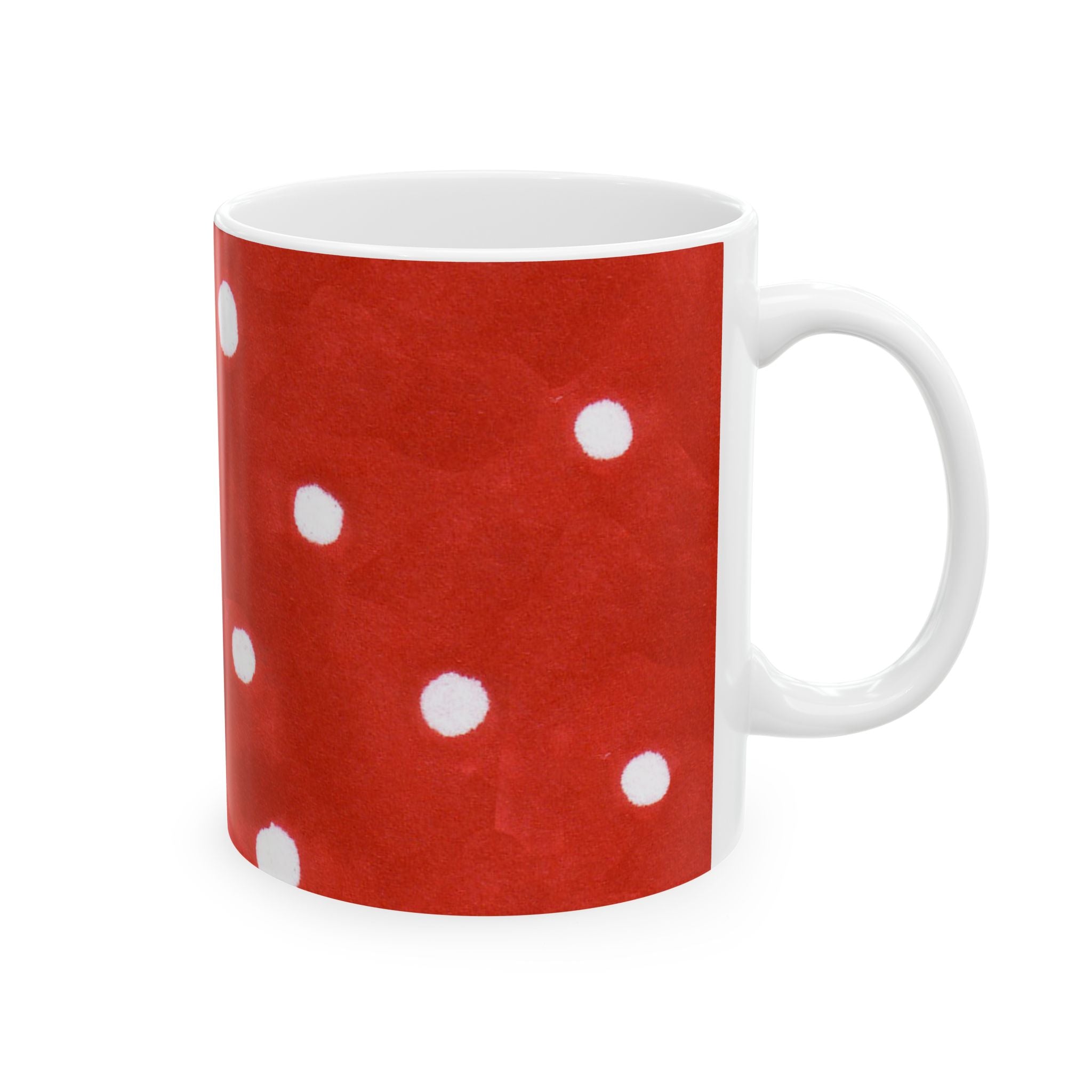 Dinky Dots Red & White Ceramic Cup – Stylish Polka Dot Mug – Loralie ...