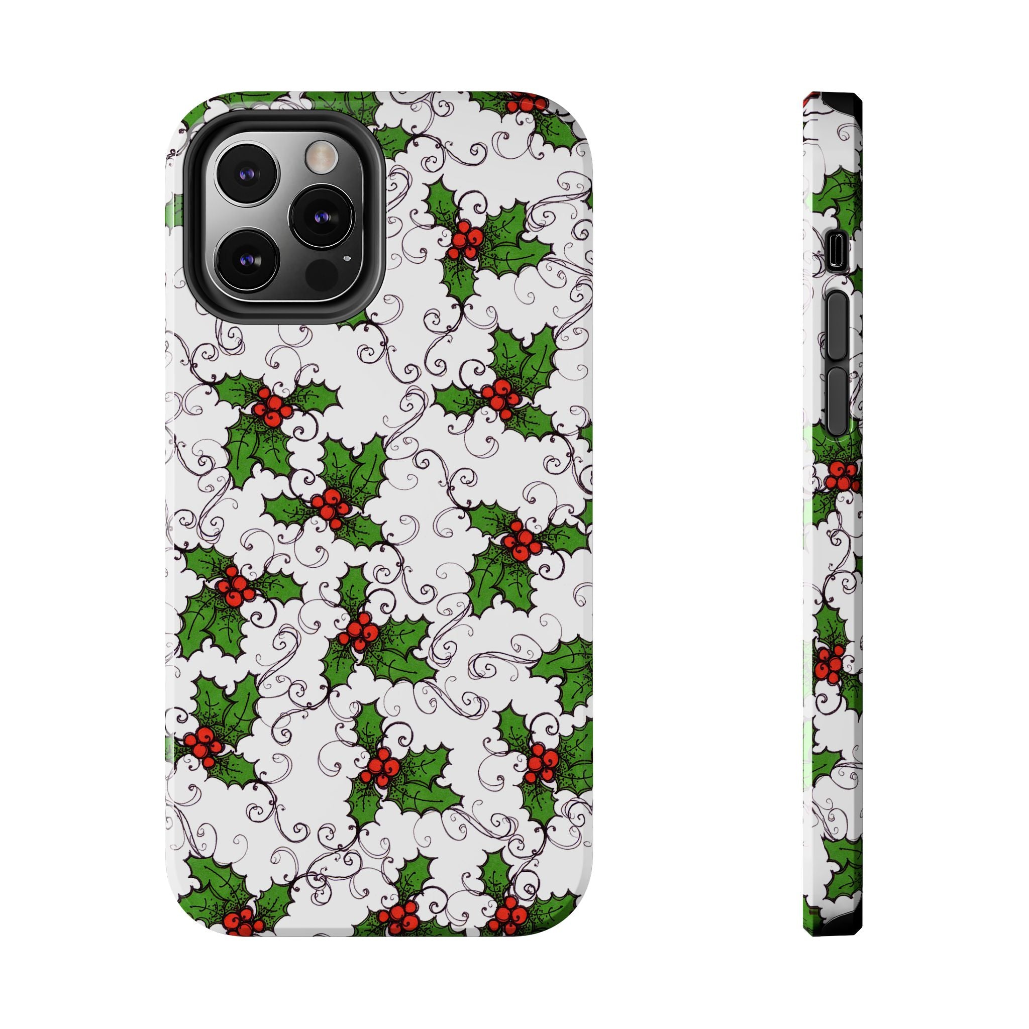 Festive Jolly Holly Phone Case – Stylish Holiday Design – Loralie Designs