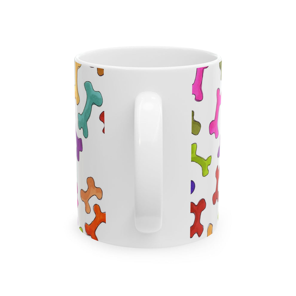 Happy Bones White Coffee Cup - Stylish Ceramic Mug – Loralie Designs