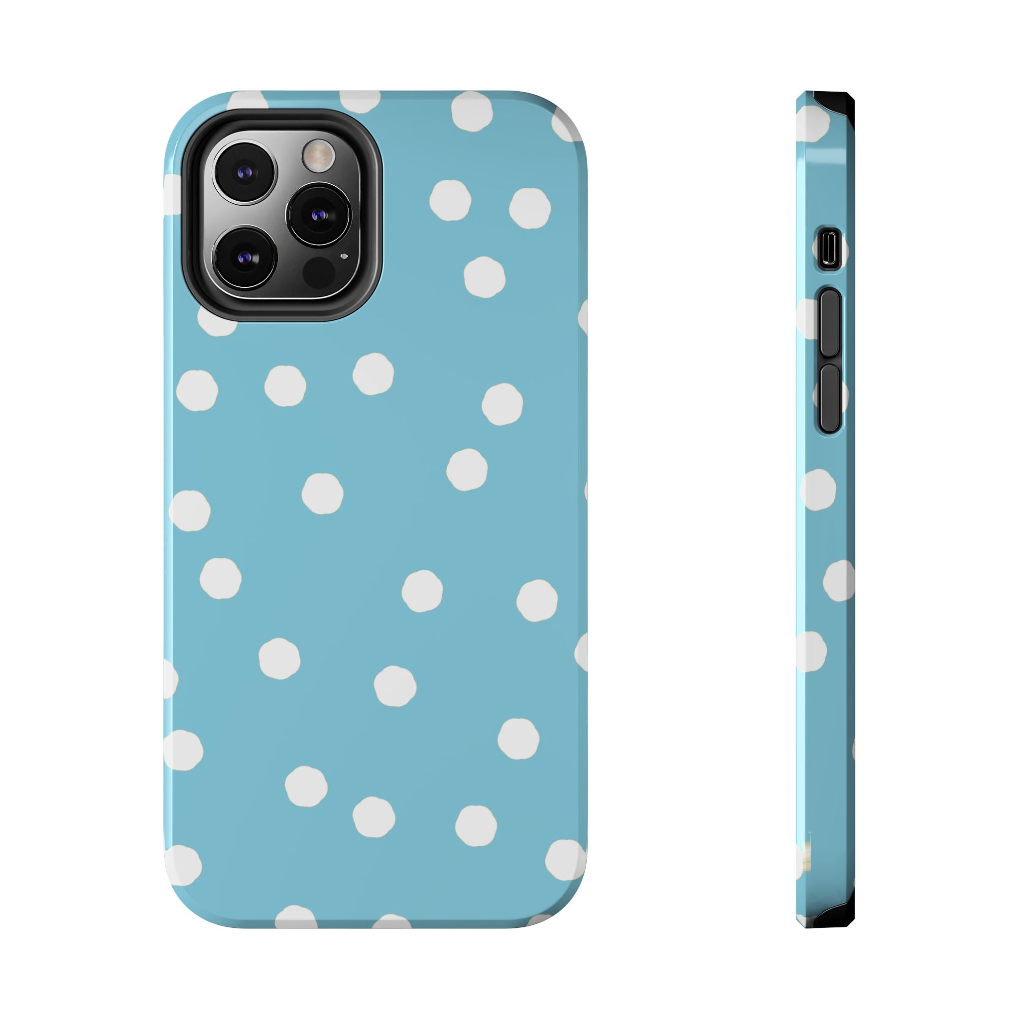 Turquoise Jumbo Dots Phone Case - Stylish & Durable – Loralie Designs