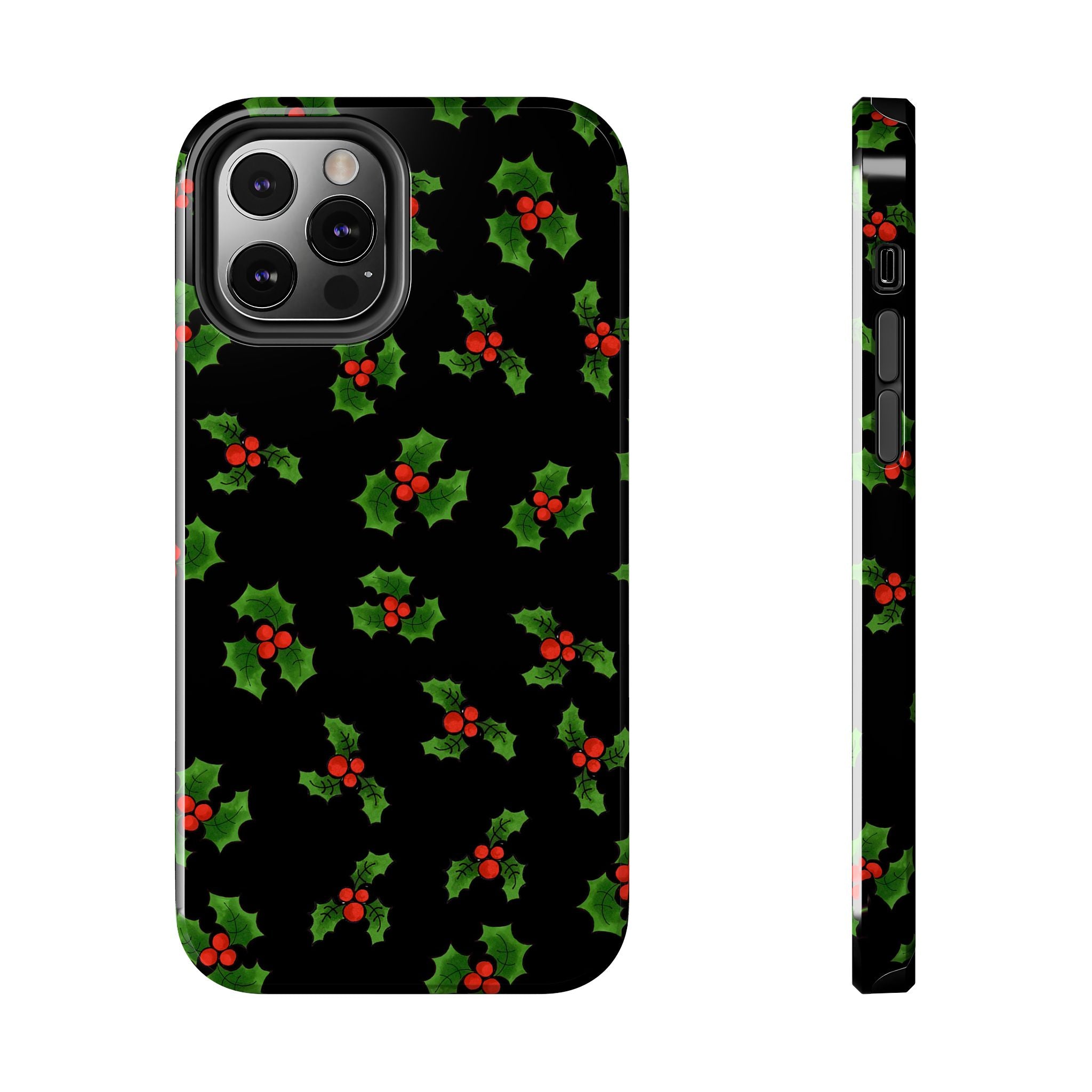 Lotsa Holly Black Phone Case – Stylish Protective Cover – Loralie Designs