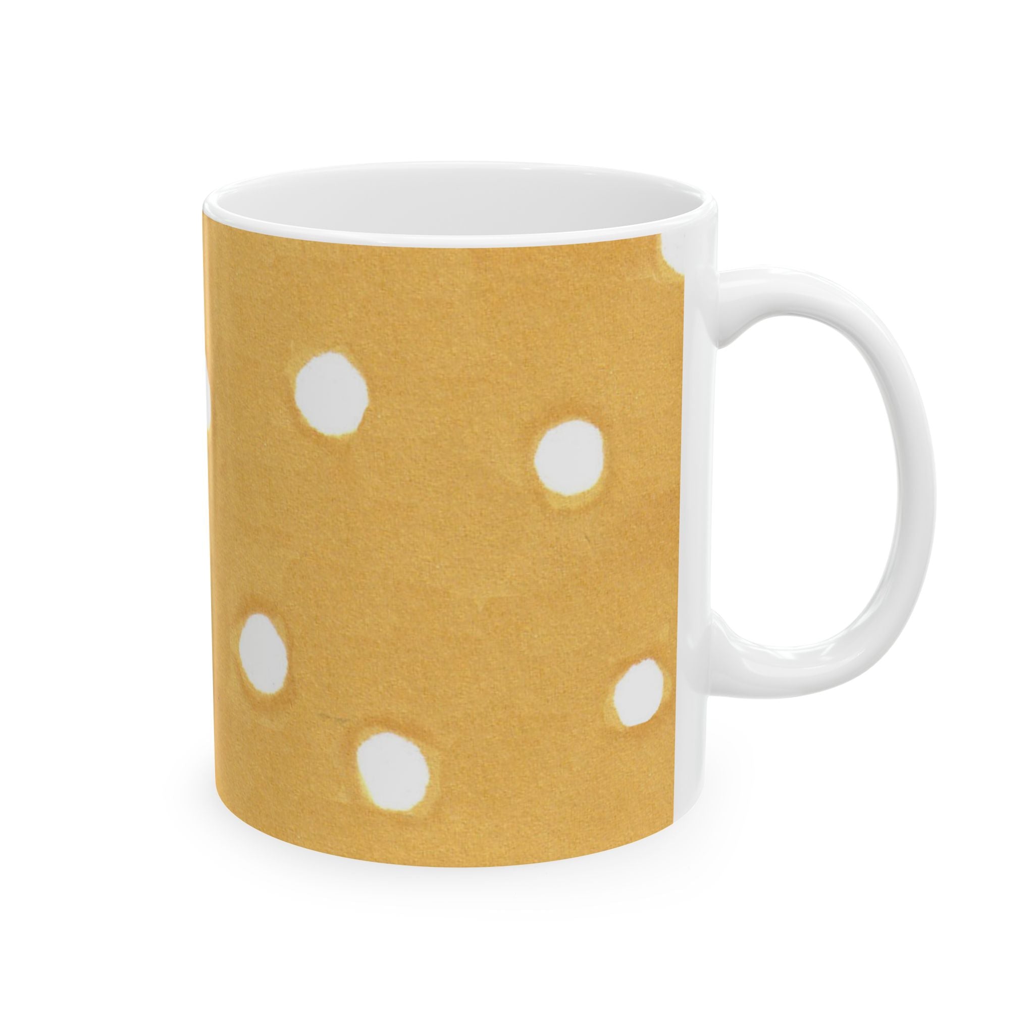 Yellow & White Polka Dot Cup - Dinky Dots Collection – Loralie Designs