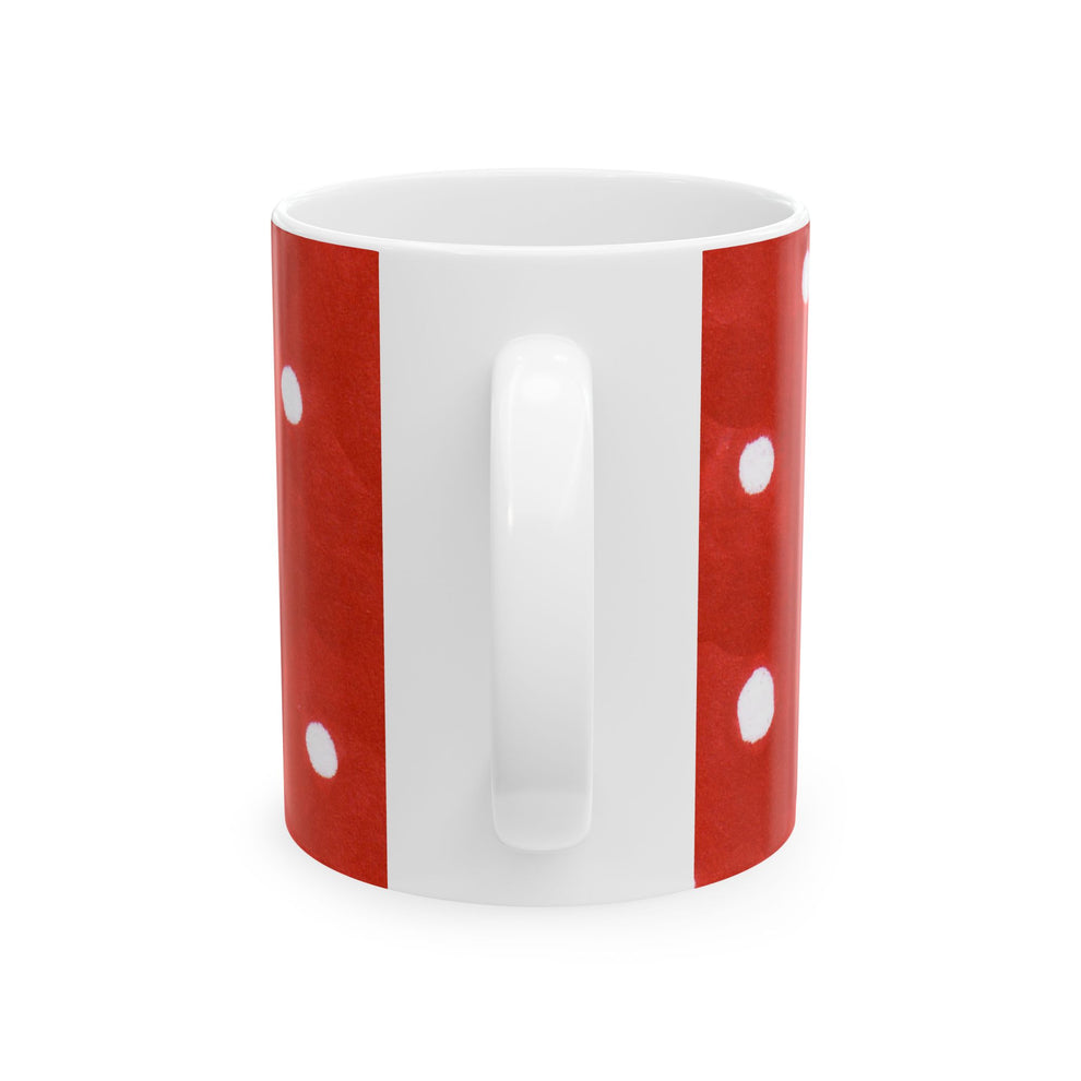 Dinky Dots Red & White Ceramic Cup – Stylish Polka Dot Mug – Loralie ...