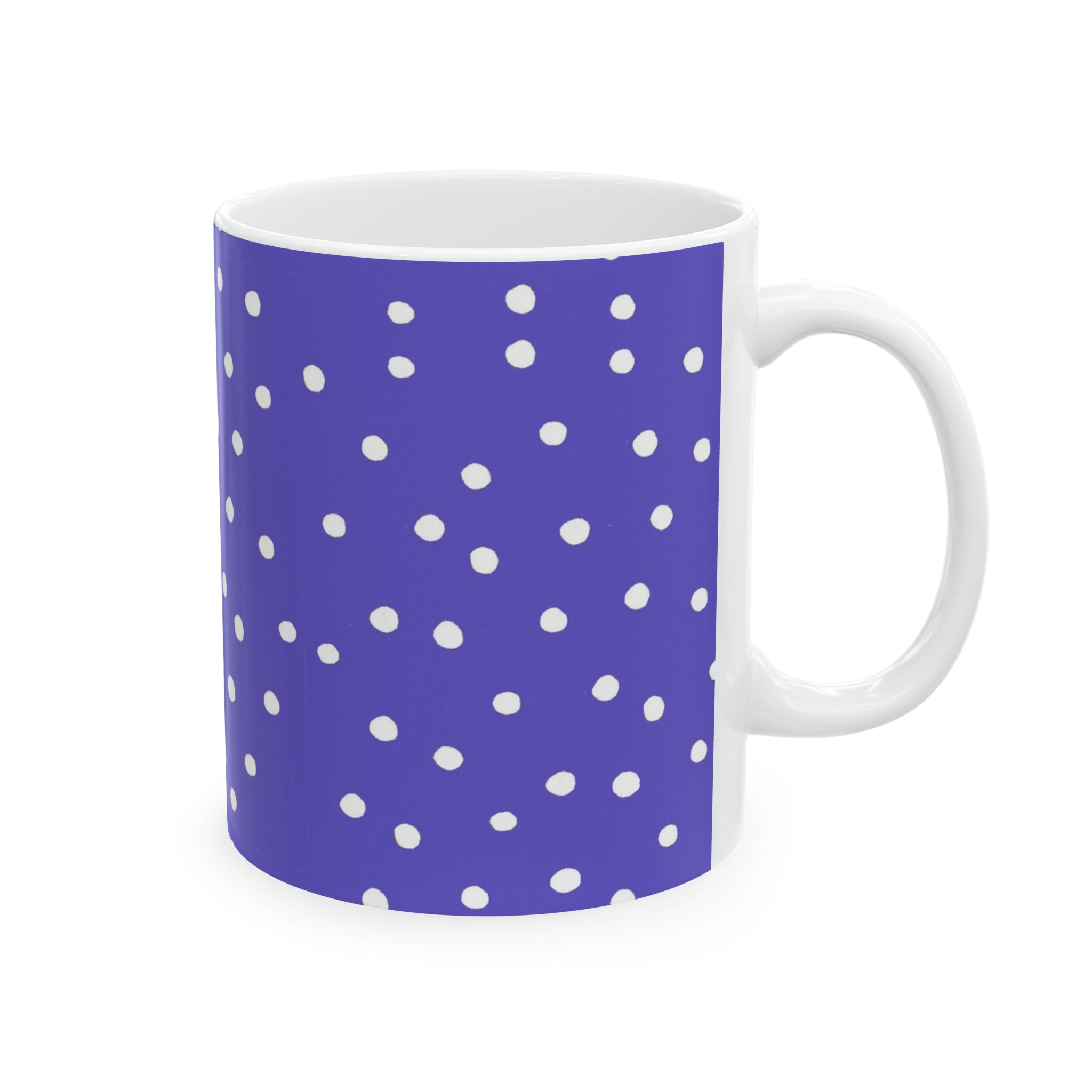 Blue & White Dinky Dots Cup - Stylish Ceramic Mug – Loralie Designs