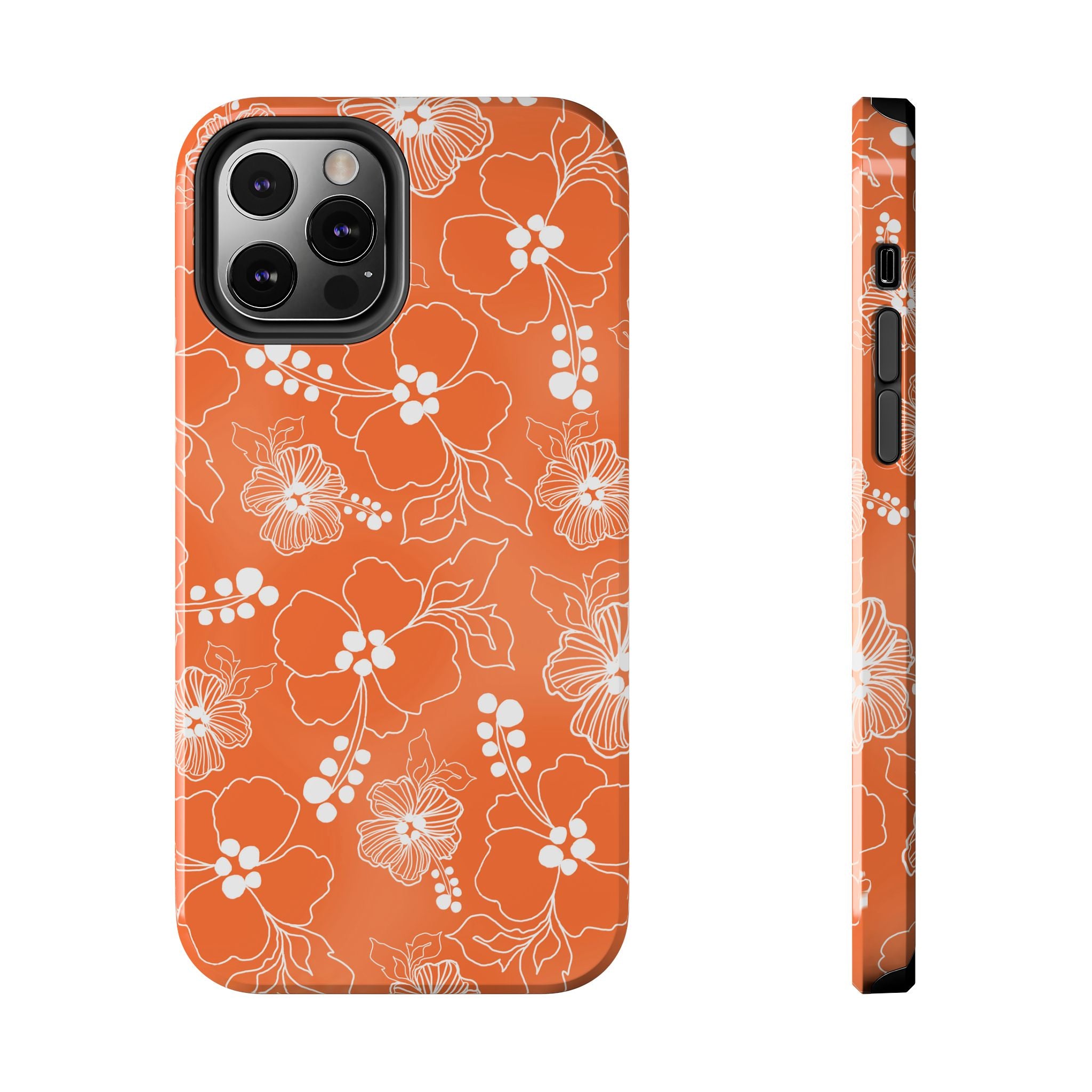Lacey Hibiscus Coral Phone Case - Stylish & Protective – Loralie Designs