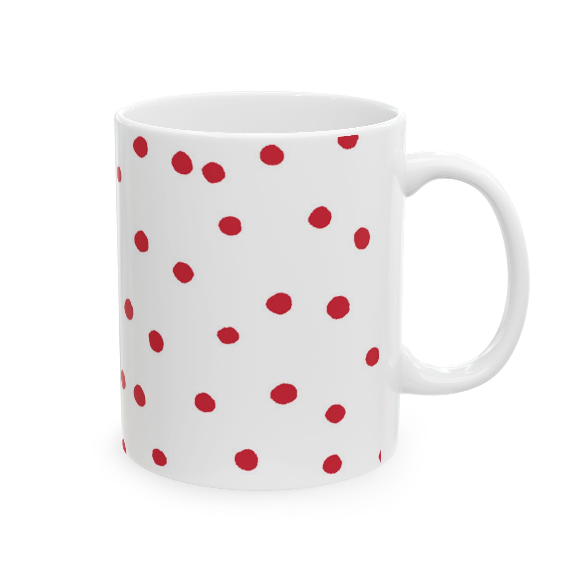 Stylish White/Red Dinky Dots Cup - Perfect for Any Drink – Loralie Designs