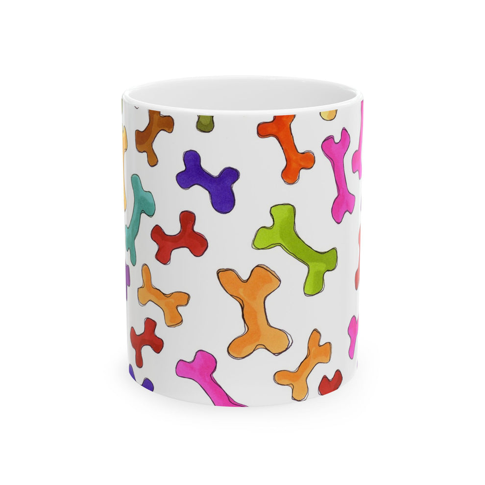 Happy Bones White Coffee Cup - Stylish Ceramic Mug – Loralie Designs