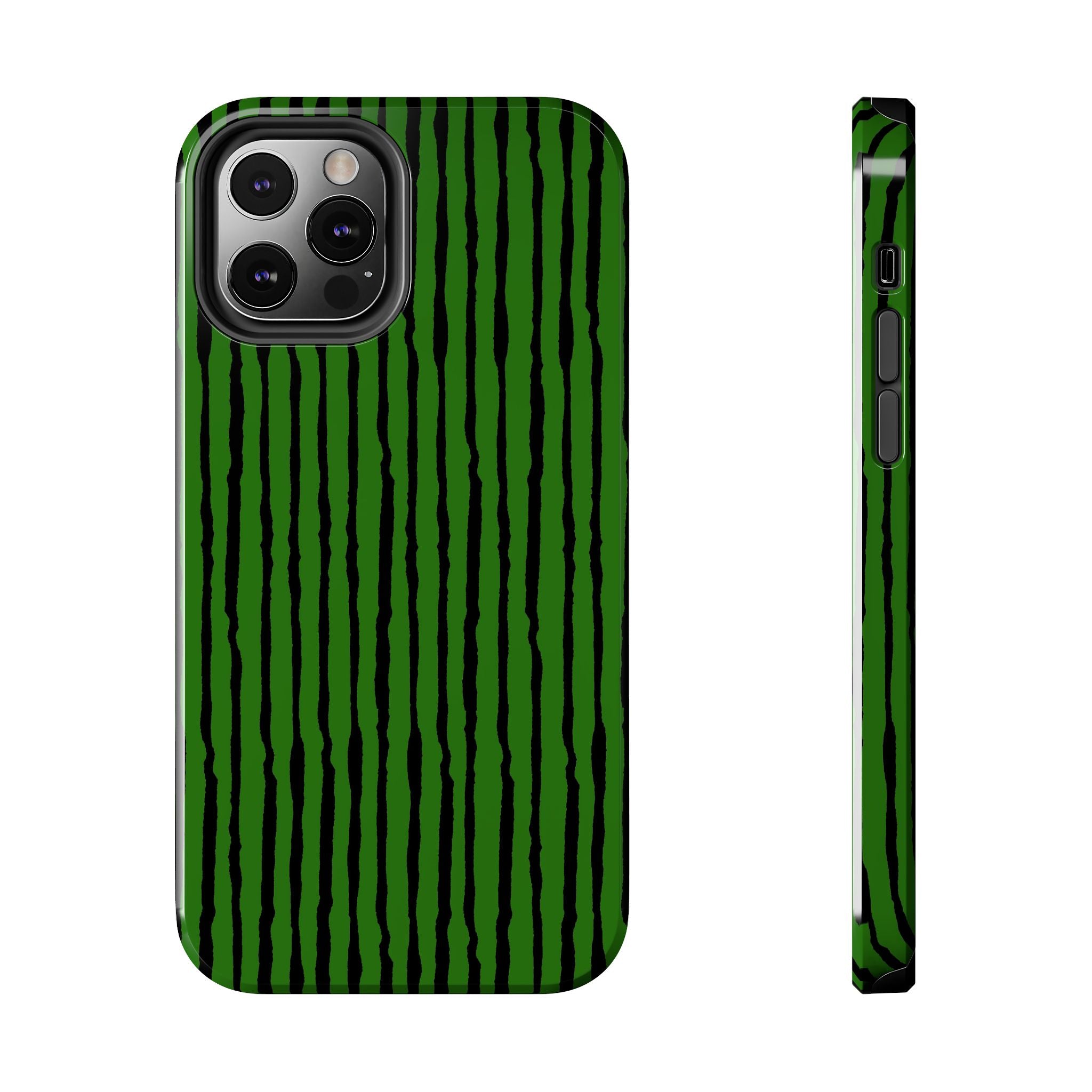 Stylish Green/Black Stripe Phone Case - Sorta Stripe – Loralie Designs