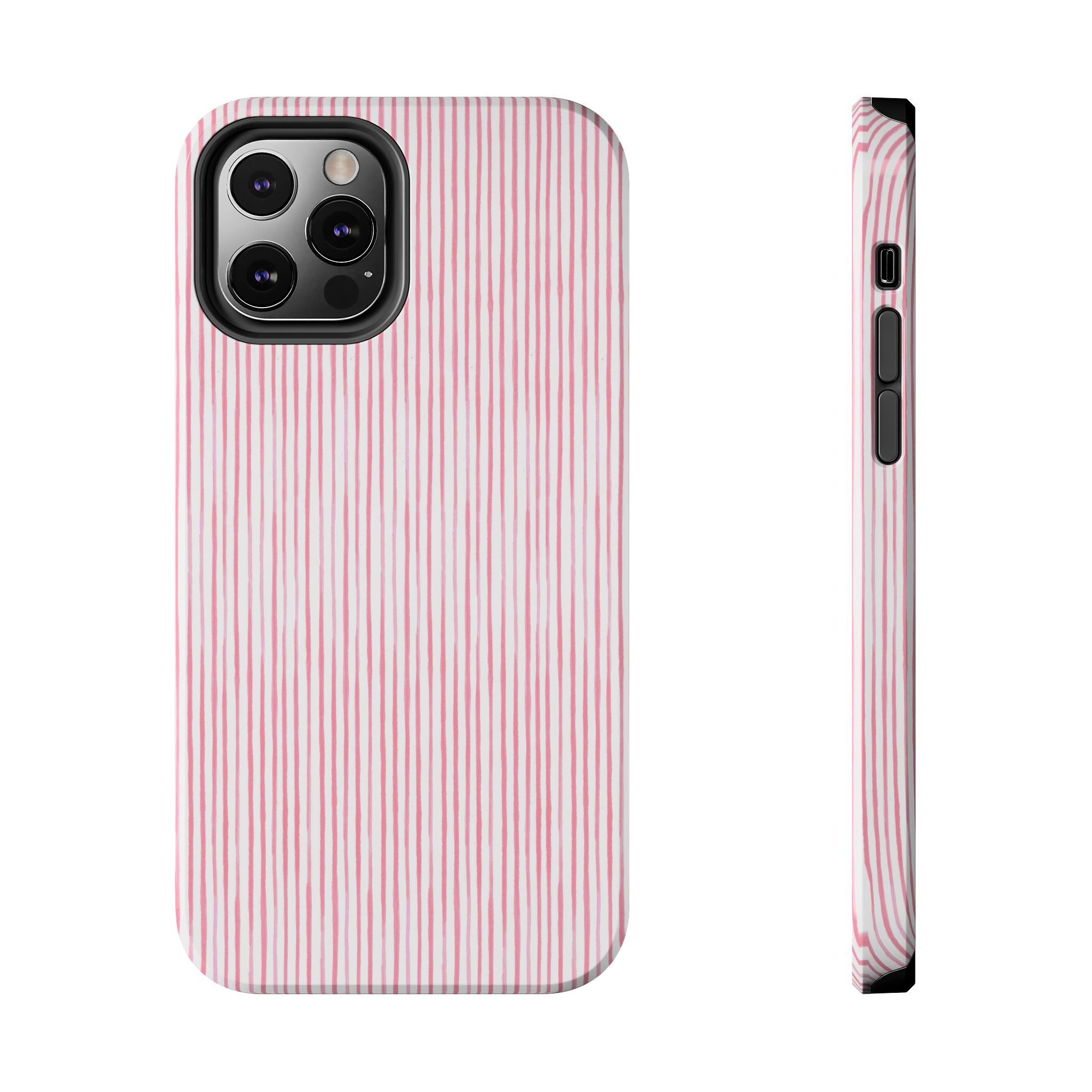 Stylish Lean Stripe Pink Phone Case - Sleek & Protective – Loralie Designs