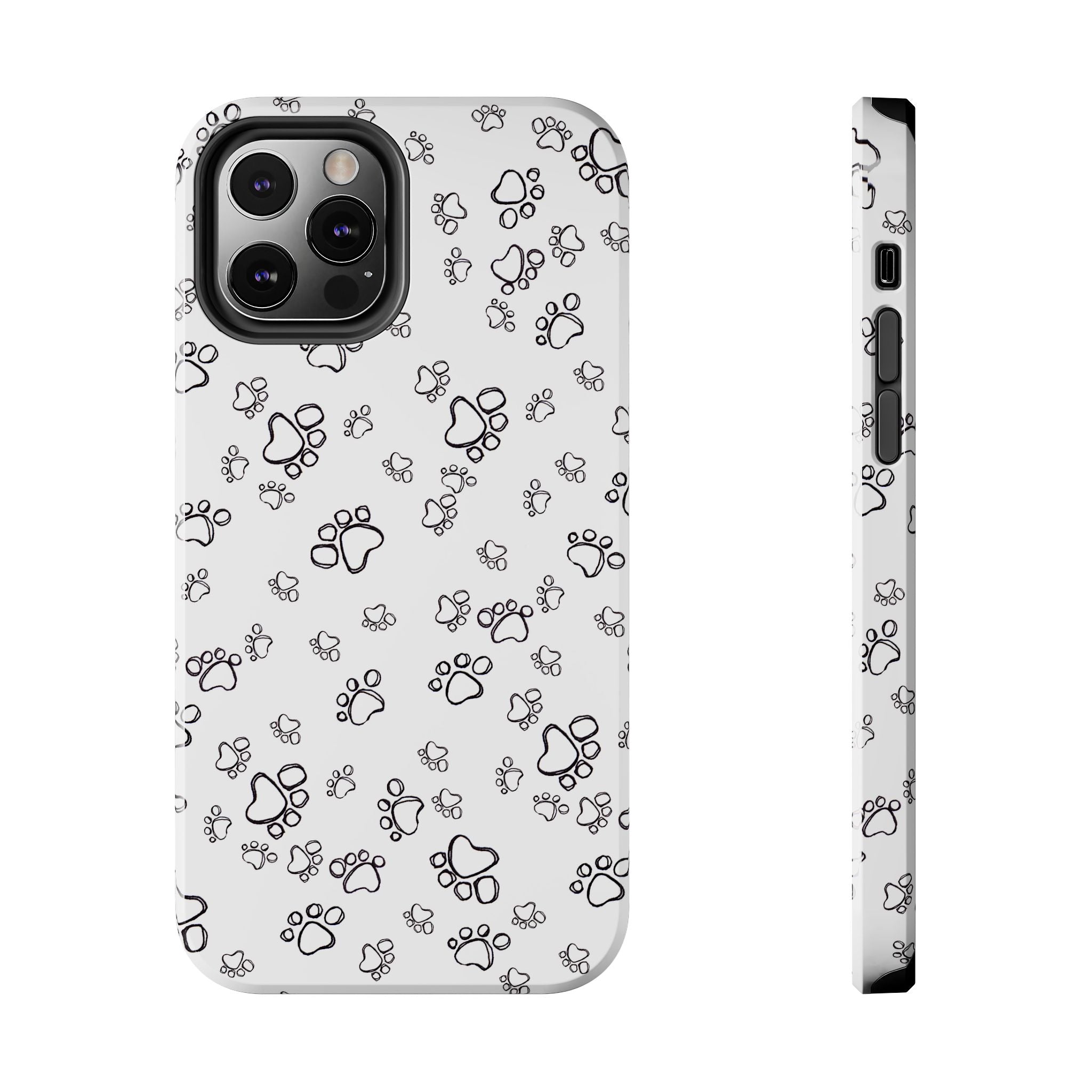 Bare Paws White Phone Case – Cute Animal Print Cover – Loralie Designs