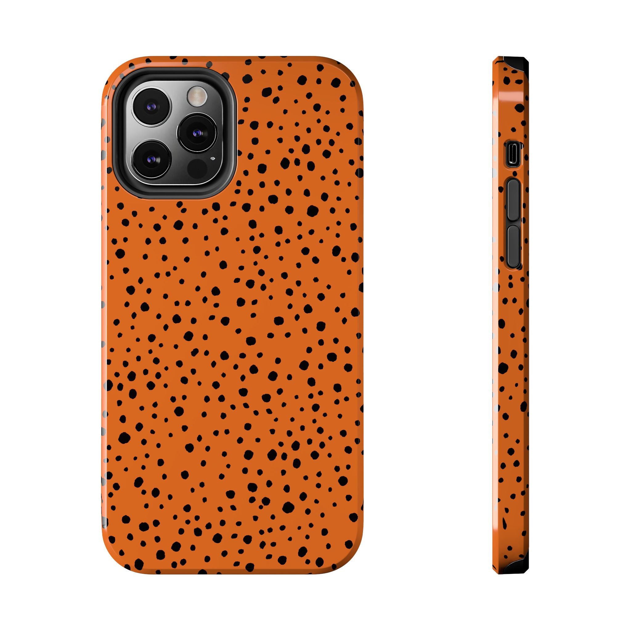 Stylish Orange/Black Pepper Dots Phone Case – Loralie Designs