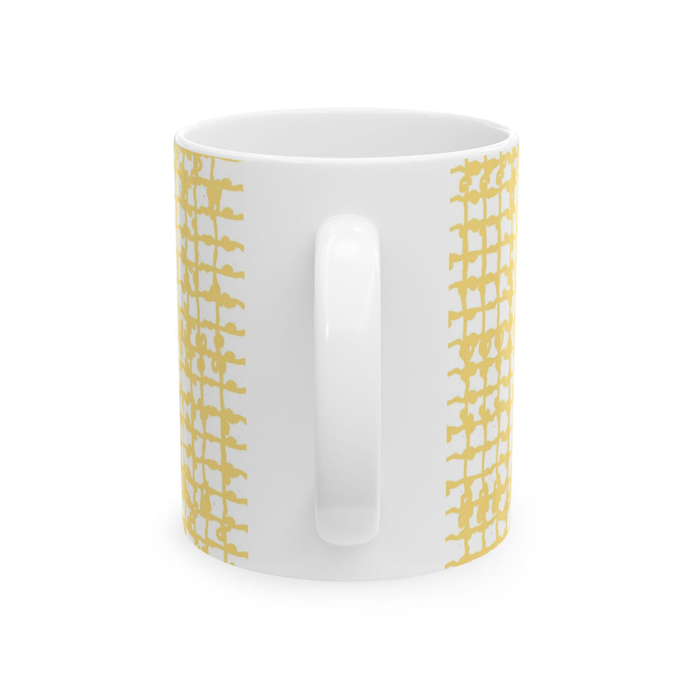 Soft Yellow Check Baby Yarn Cup - Cozy Crafting Essential – Loralie Designs