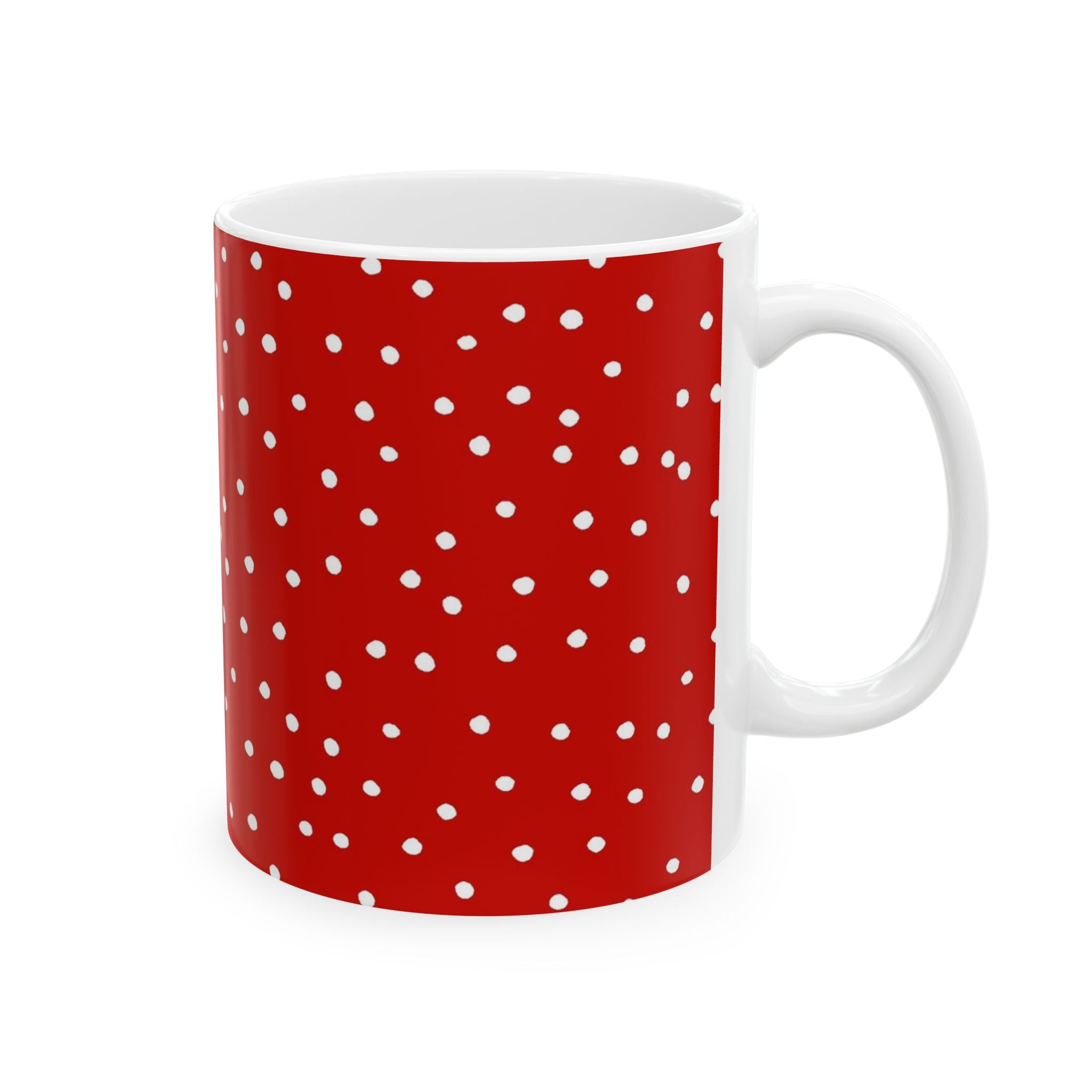 Dinky Dots Red & White Ceramic Cup – Stylish Polka Dot Mug – Loralie ...