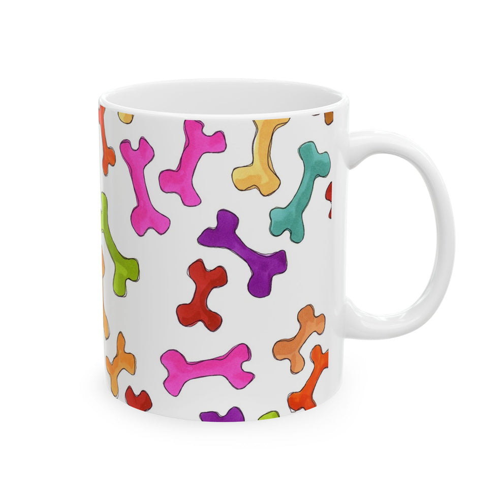 Happy Bones White Coffee Cup - Stylish Ceramic Mug – Loralie Designs