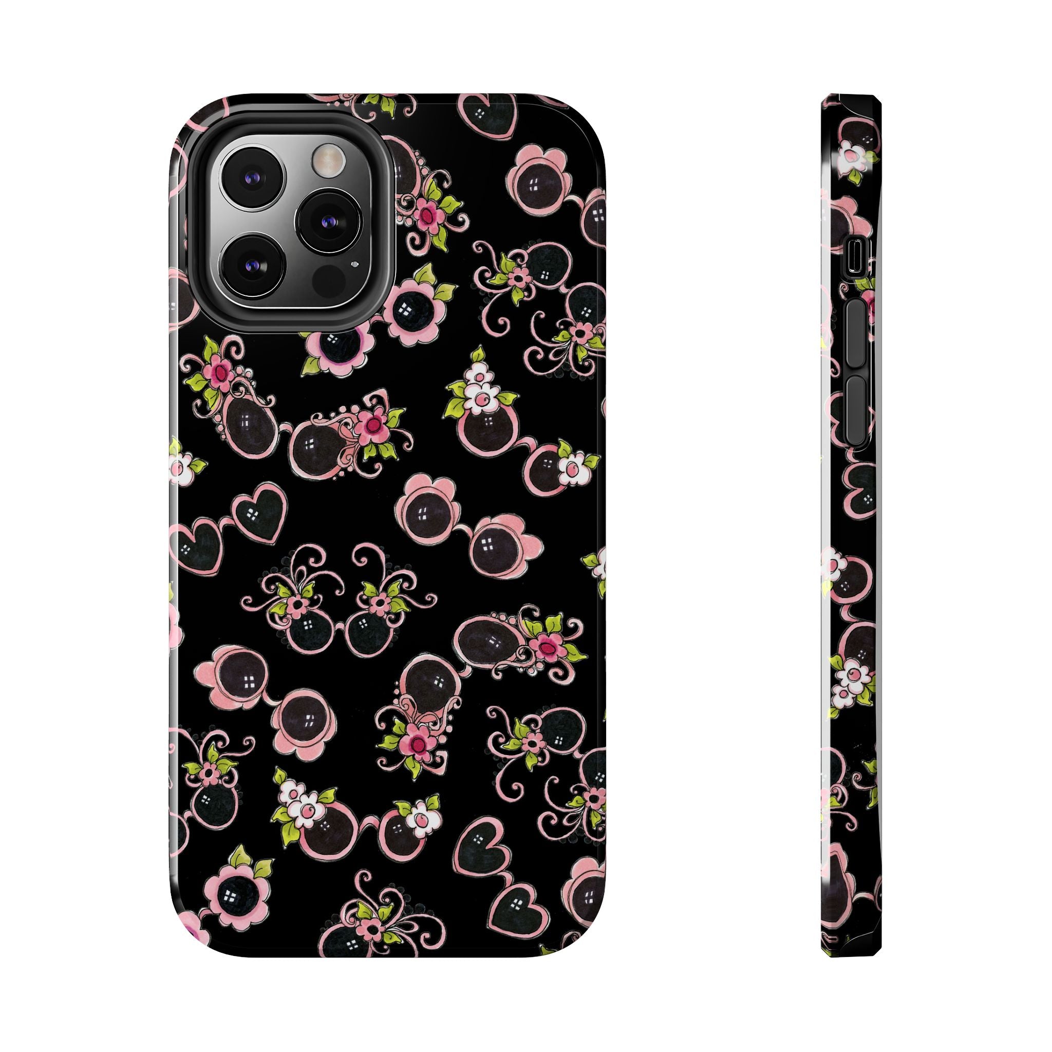 Sleek Black Tossed Shades Phone Case - Durable & Stylish – Loralie Designs