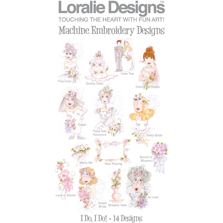 I Do, I Do! Machine Embroidery Design Collection - DOWNLOAD – Loralie ...