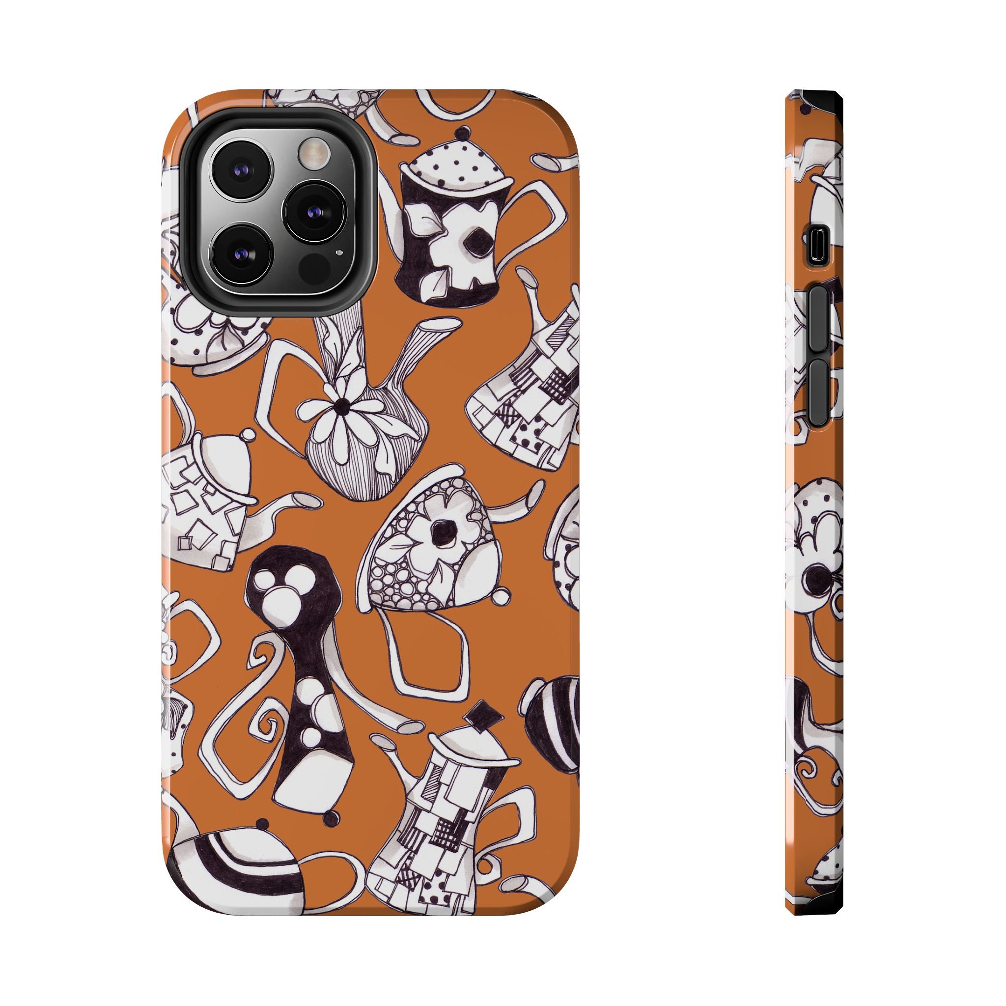 Elegant Bronze Phone Case - Fancy Pots Collection – Loralie Designs