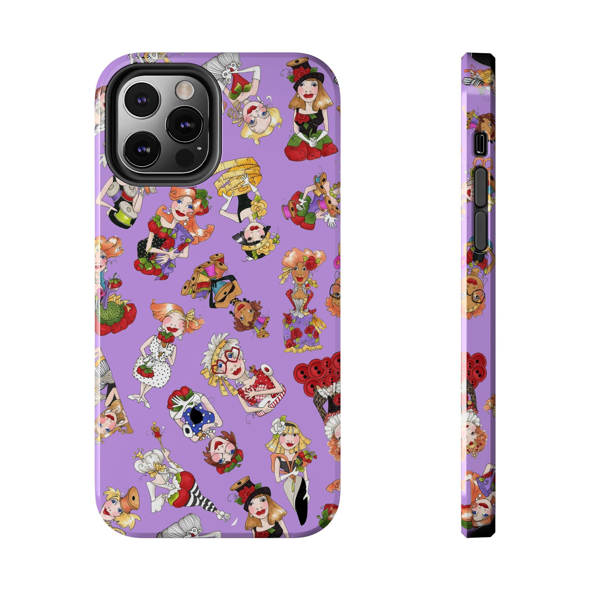 Curious Toss Purple Phone Case – Stylish Protective Cover – Loralie Designs