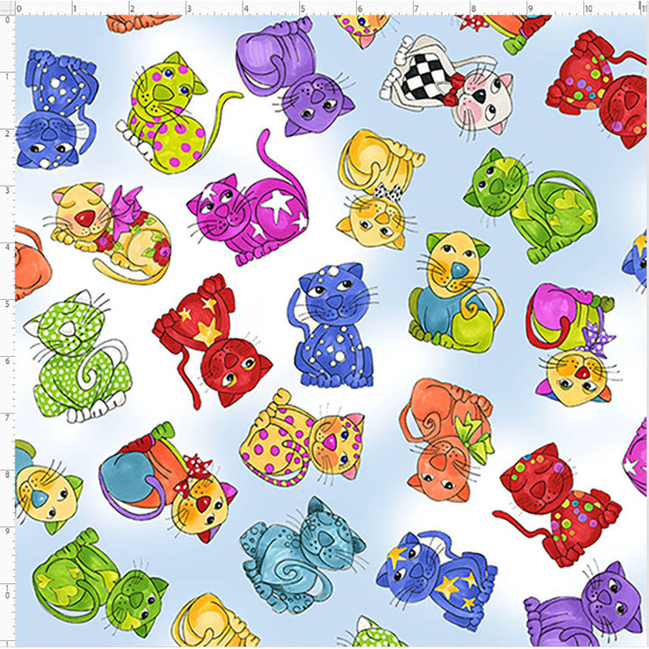 Cat Fabric - cat fabric designs by Loralie Harris