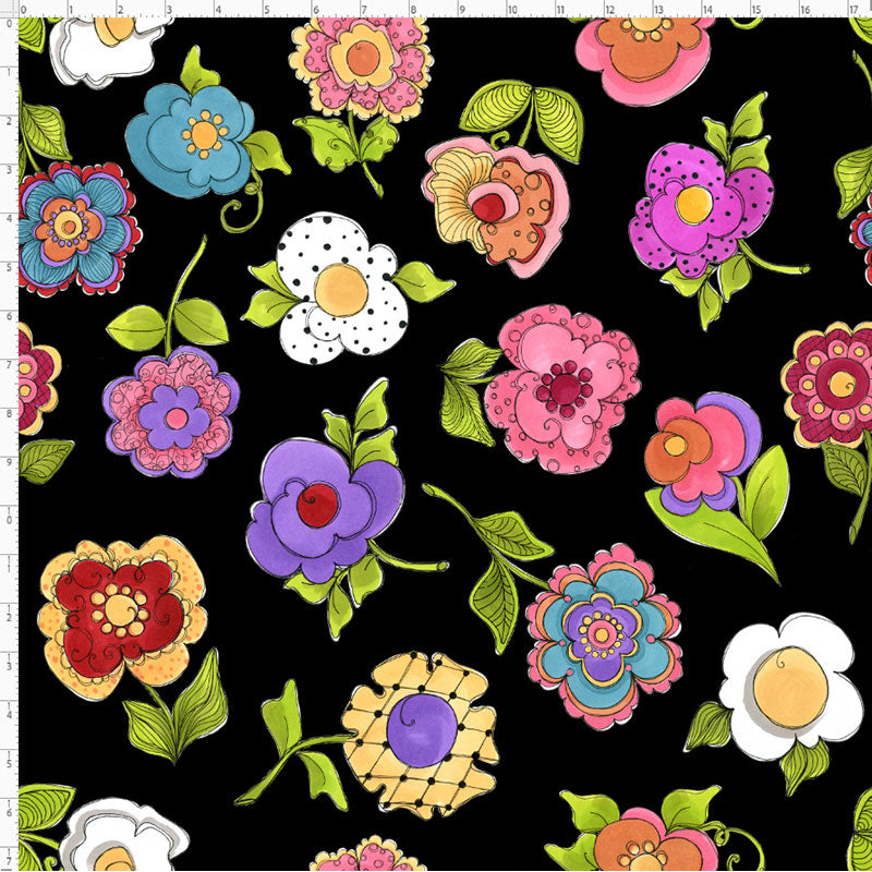 Flower Fabric - flower fabric designs by Loralie Harris