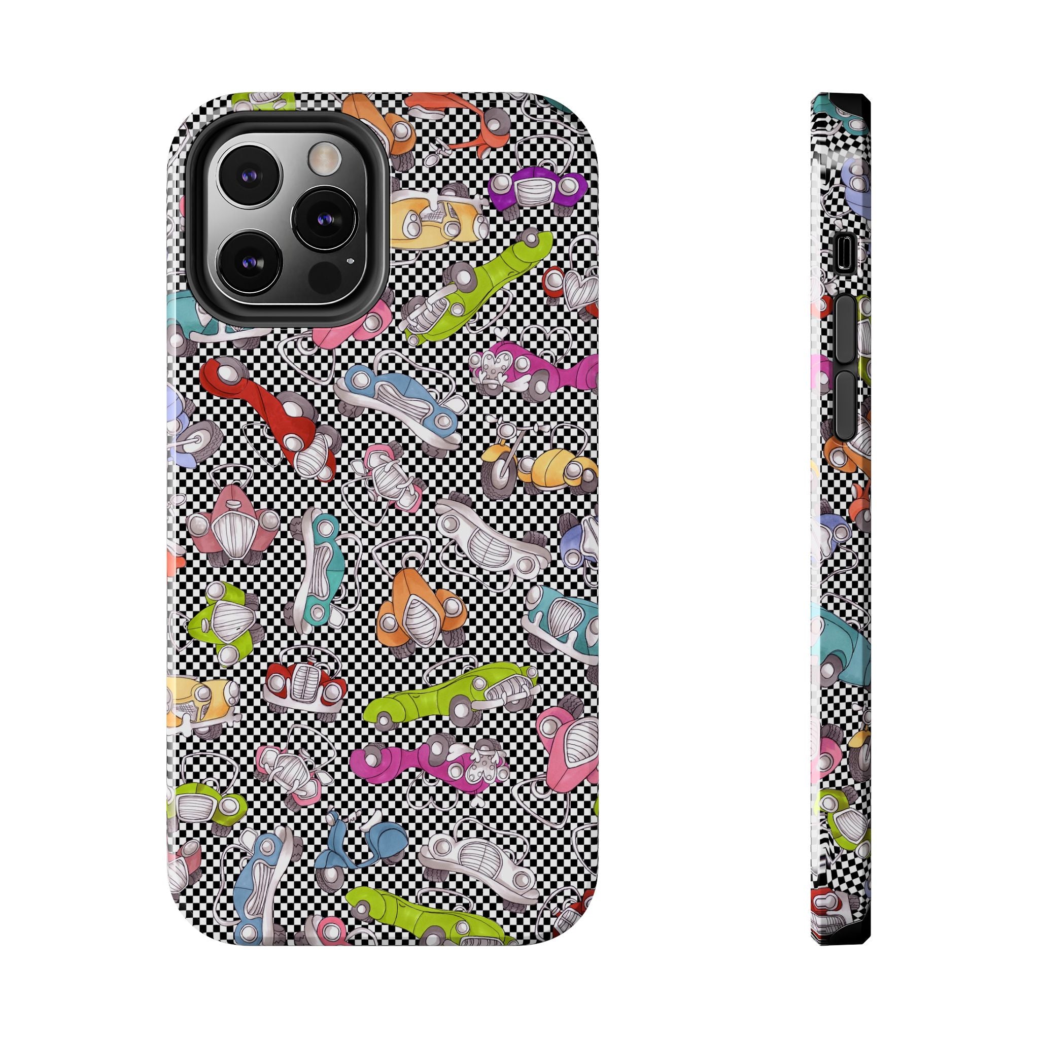 Pile Up Checker Phone Case – Stylish Protective Cover – Loralie Designs