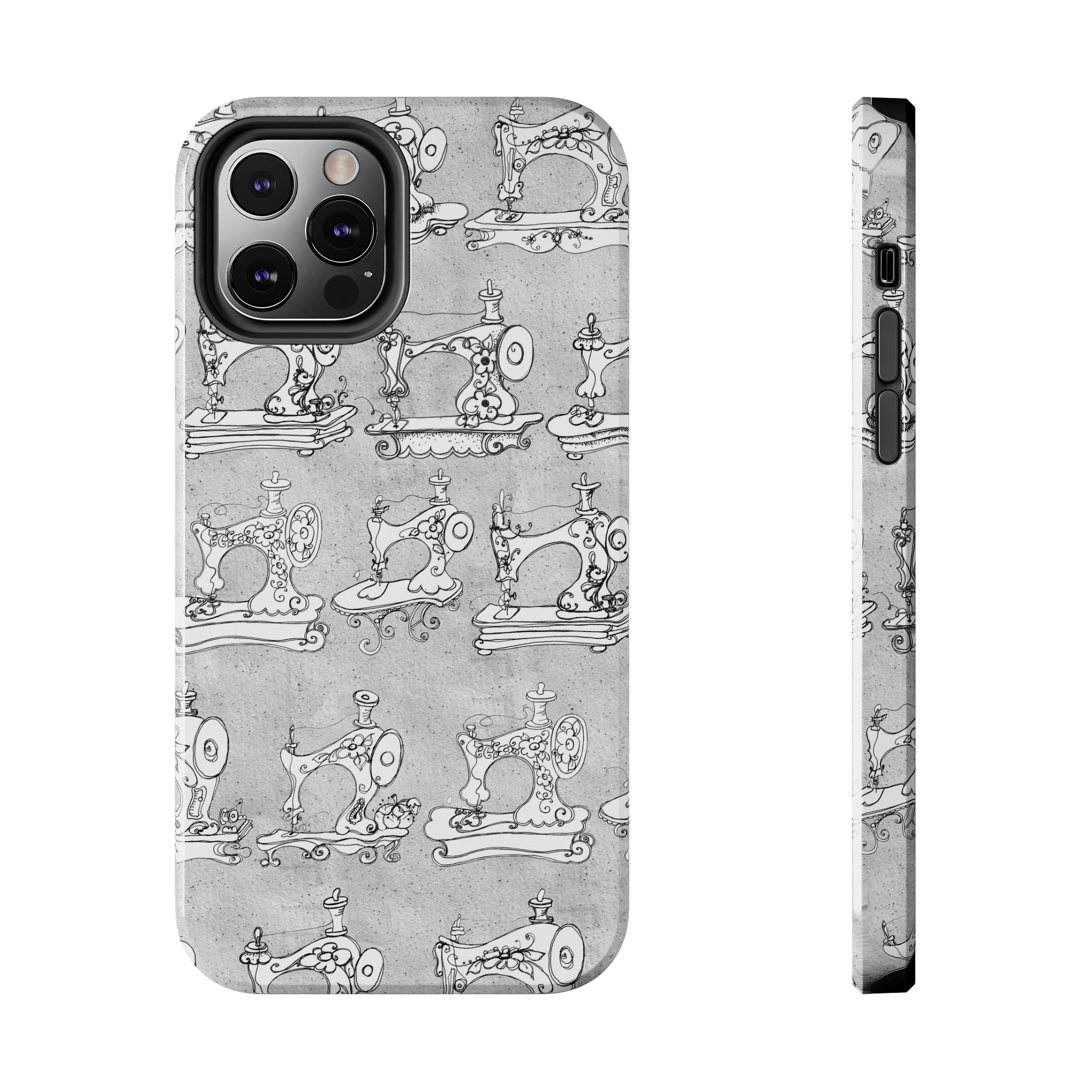 Stylish Machination Silver Phone Case - Durable & Sleek – Loralie Designs