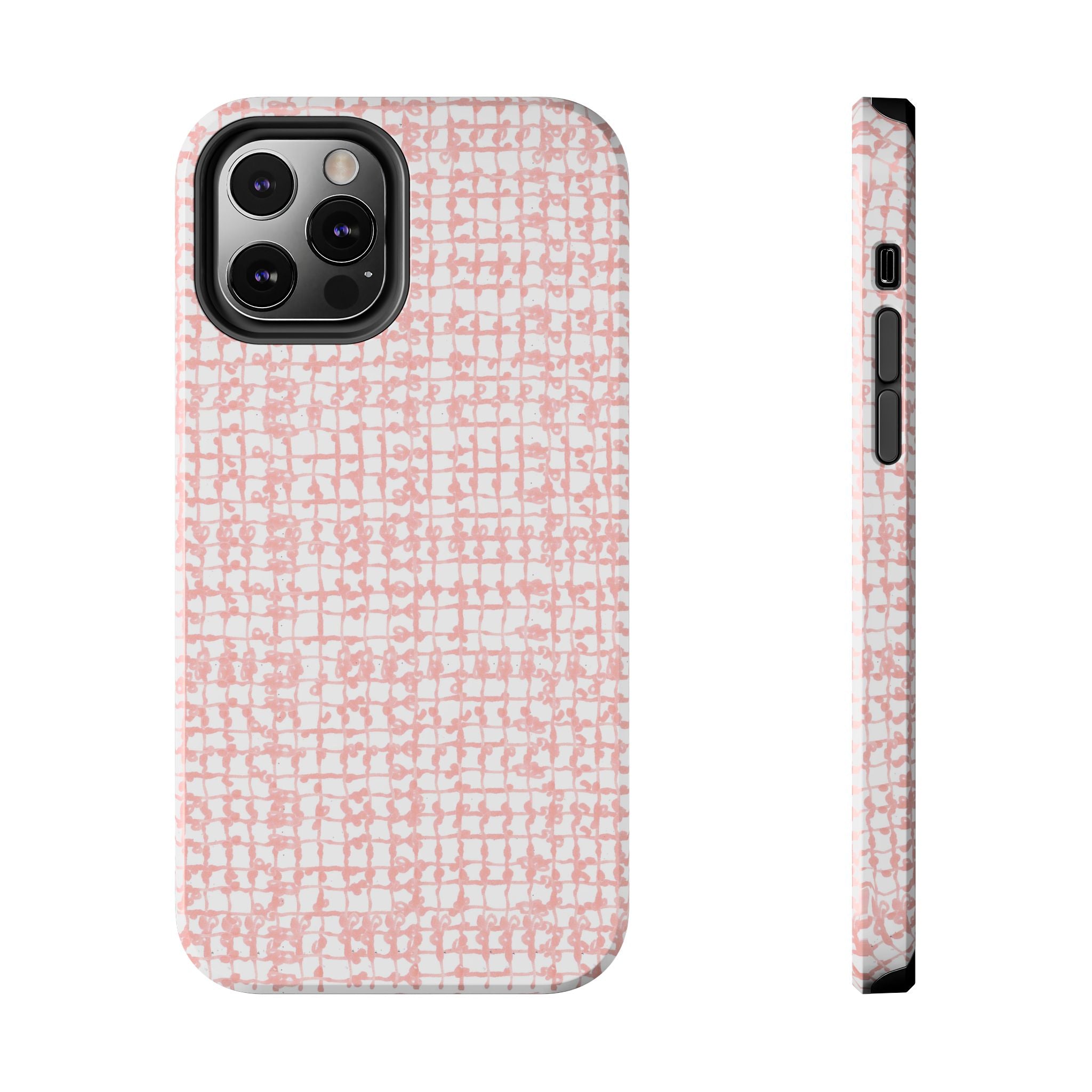 Pink Check Baby Yarn Phone Case - Stylish & Protective – Loralie Designs