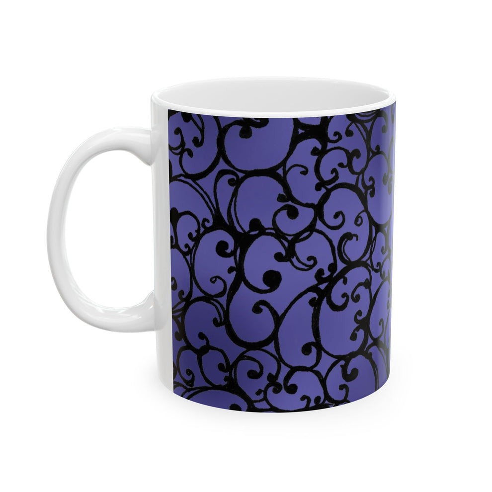 Scrollie Blue & Black Reusable Cup – Stylish Eco Drinkware – Loralie ...