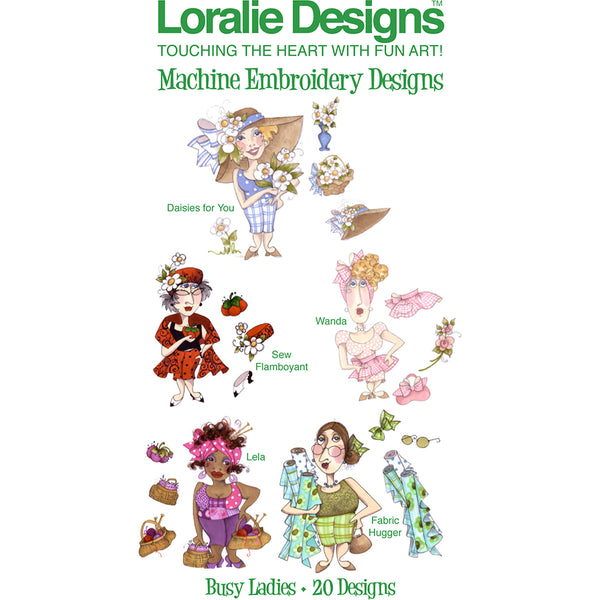 Busy Ladies Machine Embroidery Design Collection - DOWNLOAD – Loralie ...